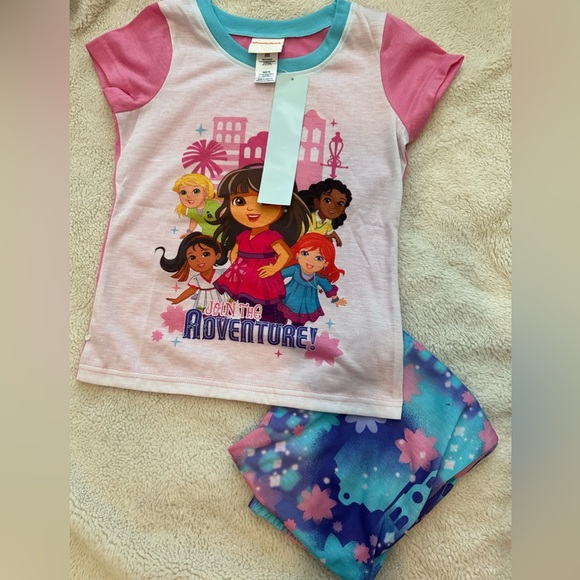 Nickelodeon | Pajamas | Nickelodeon Dora The Explorer Girls 2 Piece ...